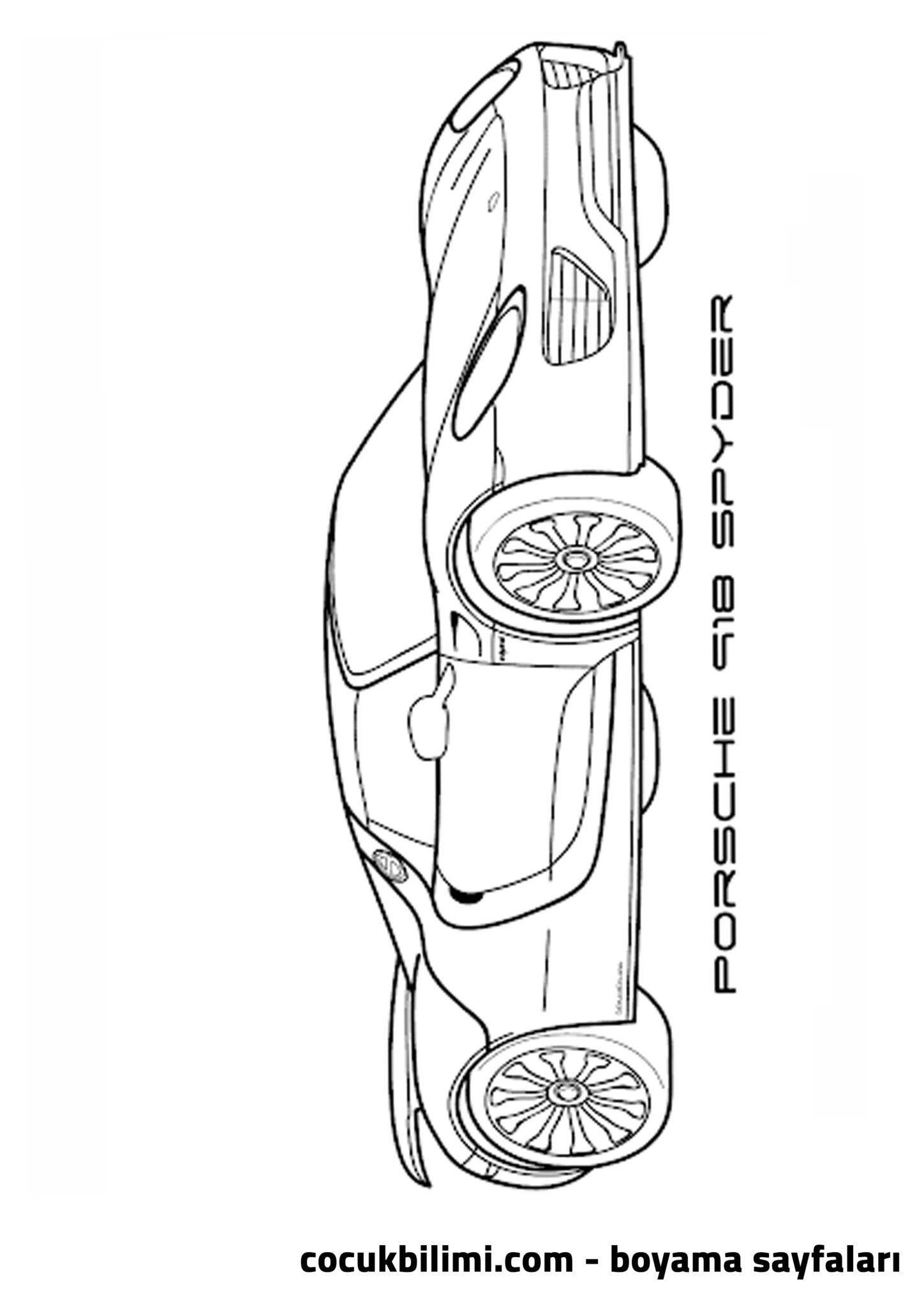 Araba Boyama Sayfaları - Çocuk Bilimi [İNDİR ve YAZDIR]